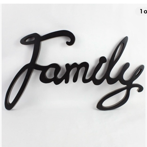 Wall Decor | Cursive Script Word Art Family Signwall Mounted Decoration ...